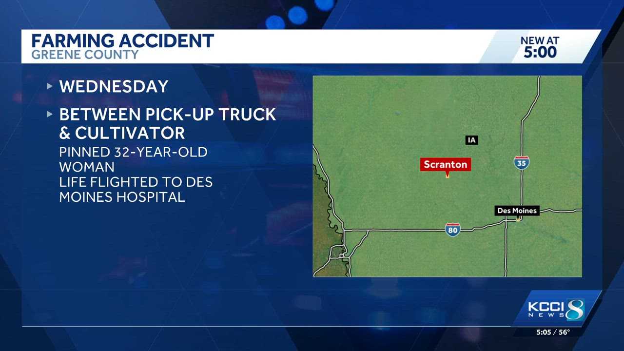 Woman critically injured in farm accident in Greene County, deputies say
