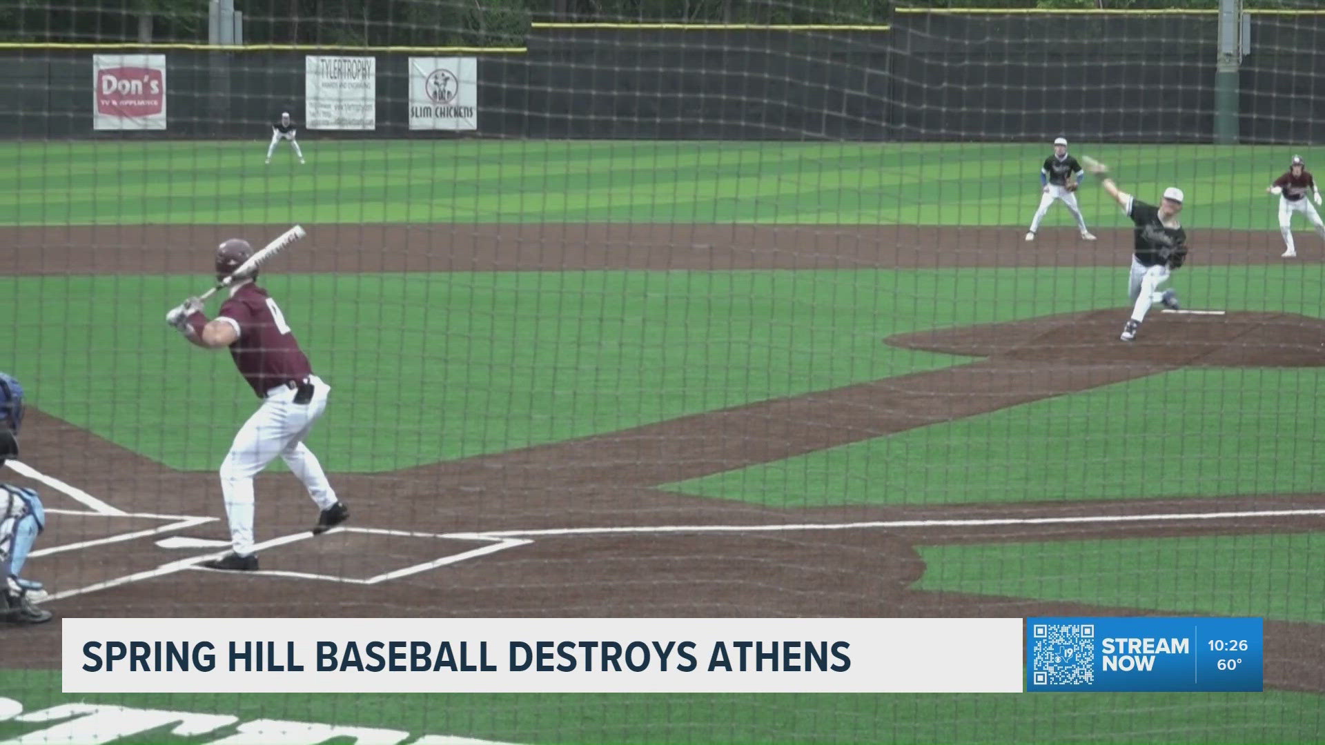 Spring Hill baseball shuts out Athens in Game 1 of playoff series