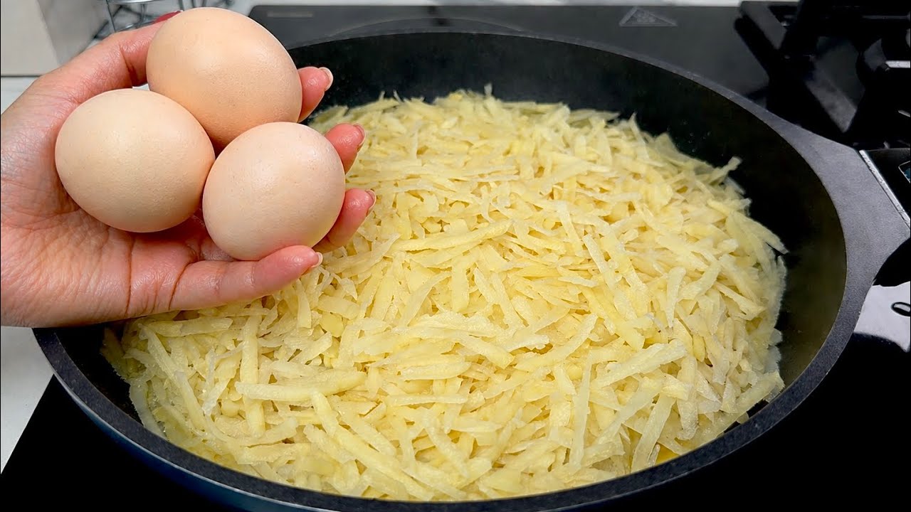 Cheap and tasty dinner potatoes and eggs combo