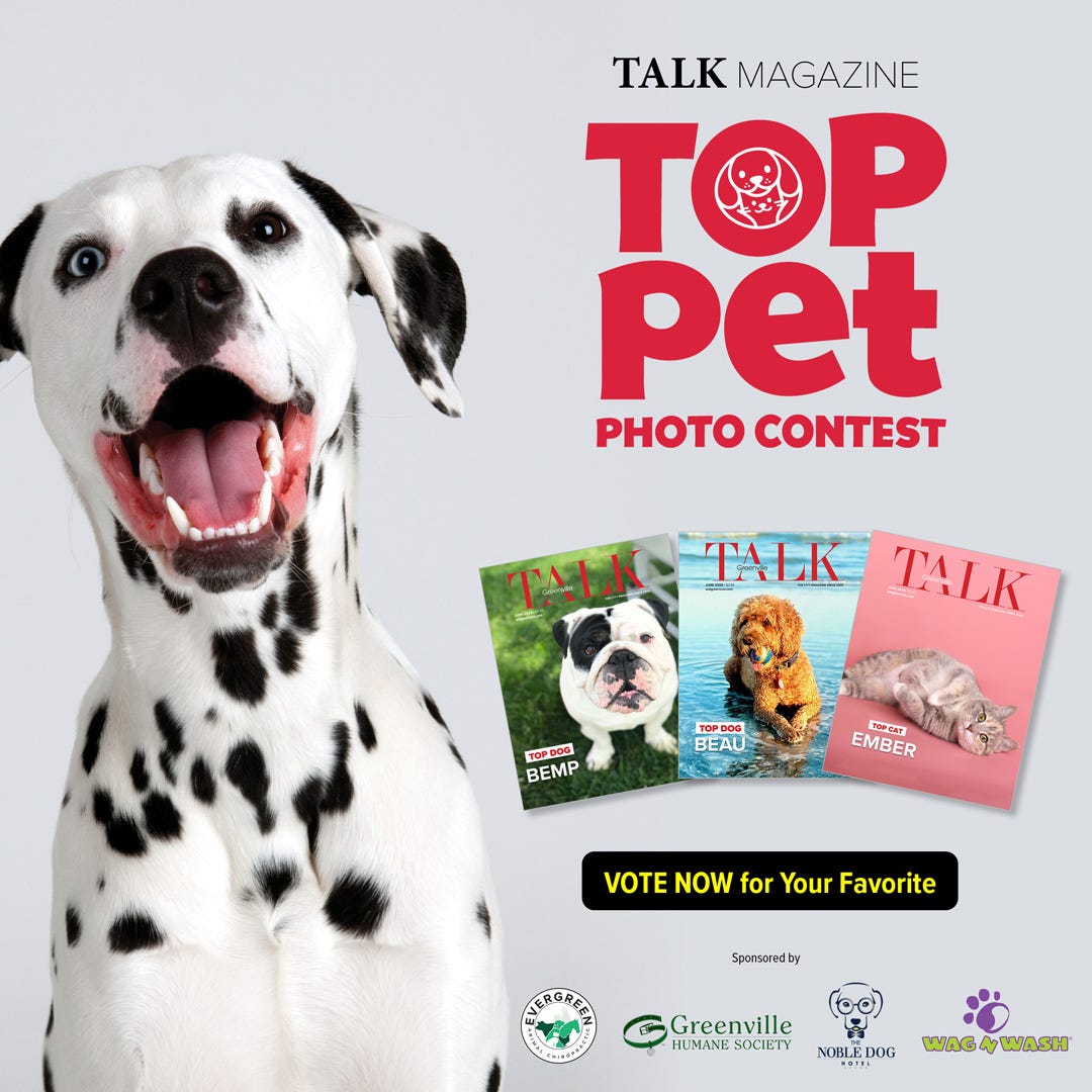 Time to vote! Pick TALK Greenville's 2026 top pet