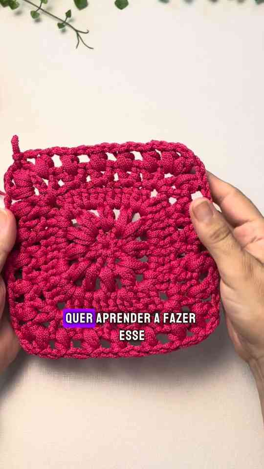 Square lindo em crochê / quadradinho de crochê com fio de poliéster