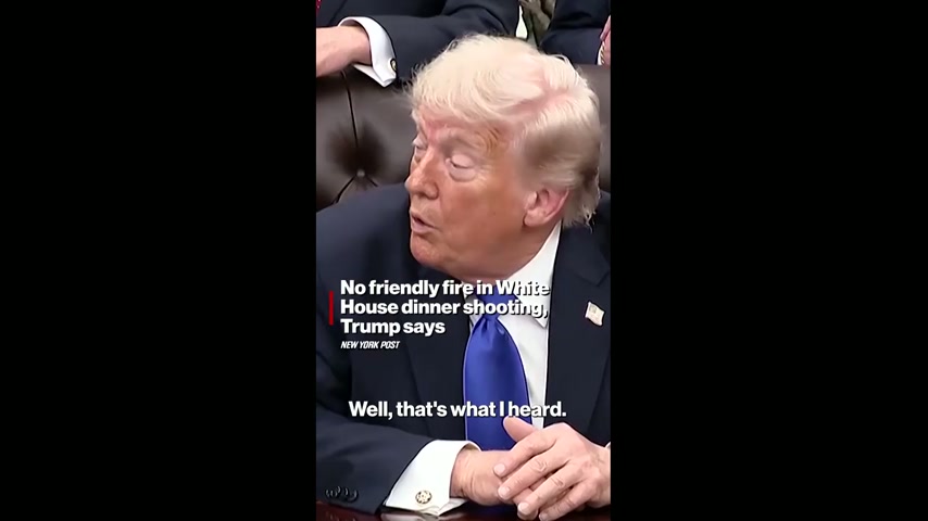 No friendly fire in White House dinner shooting, Trump says