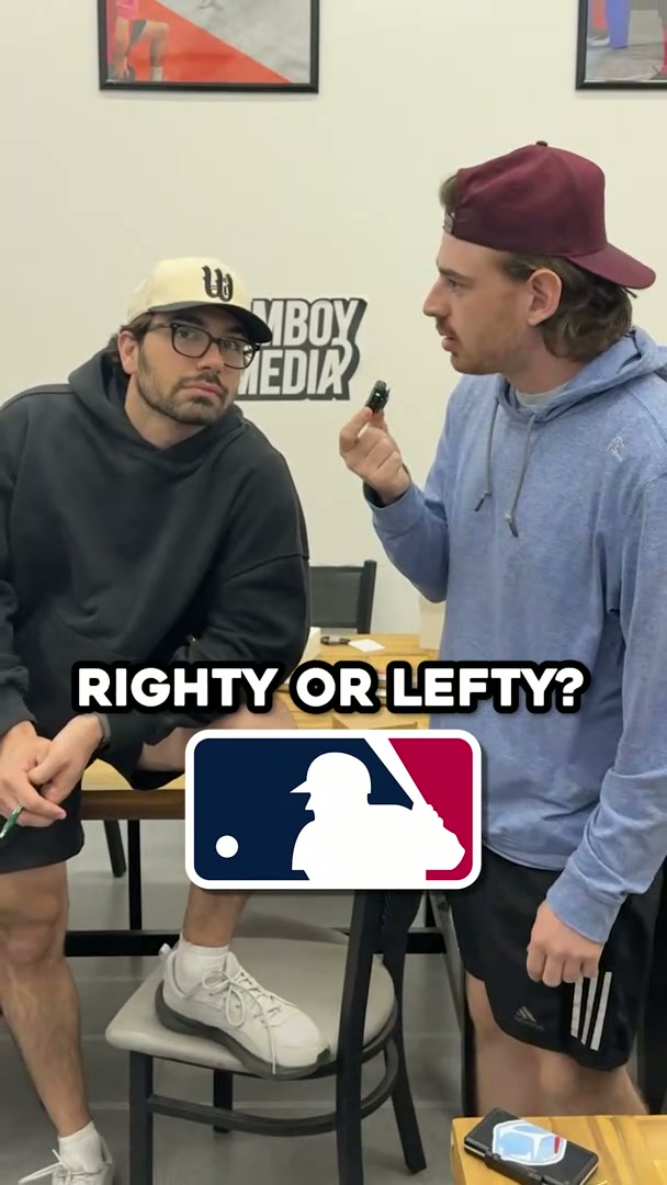 Is the MLB logo a righty or lefty?