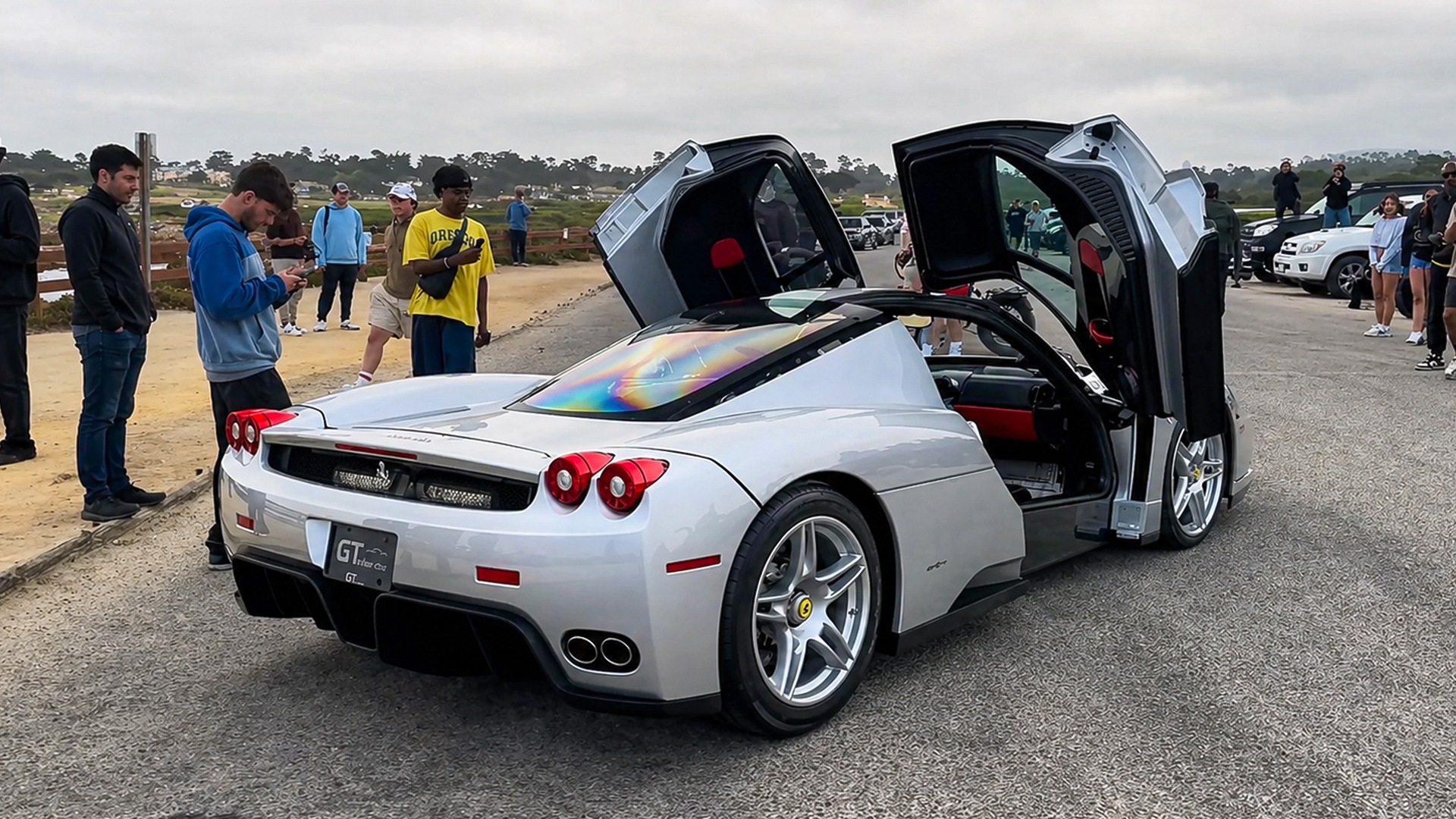 Millionaire brings Ferrari Enzo spotlight to Monterey crowd