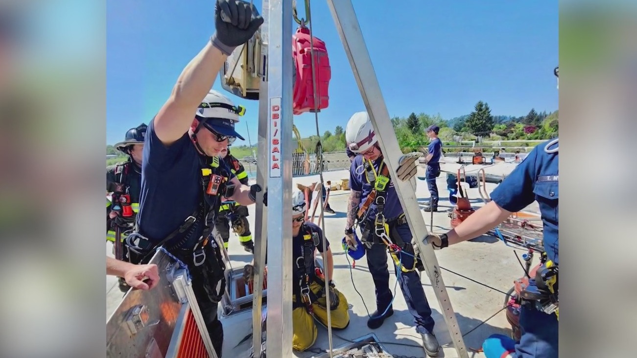 Man injured after 20-foot fall into Washington wastewater tank