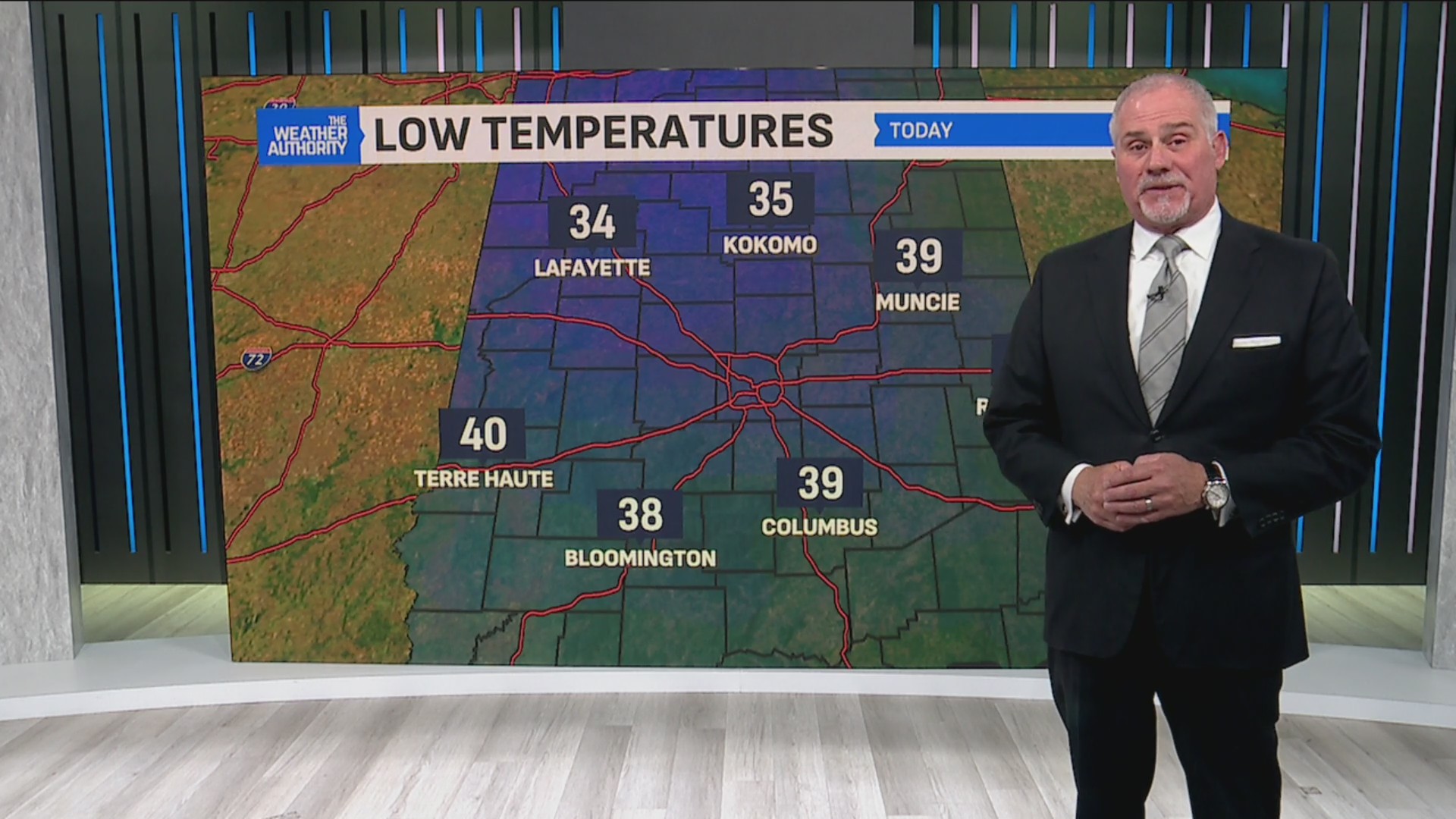 Cool temperatures and rain expected in central Indiana