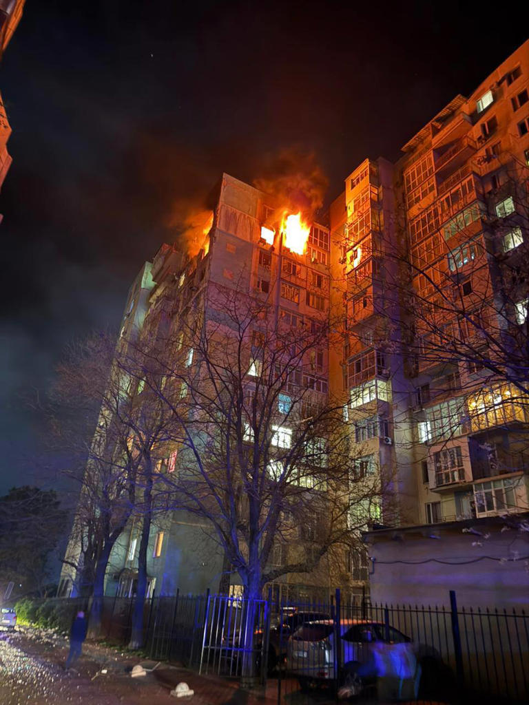 Odesa under heavy Russian attack as high-rises burn across city