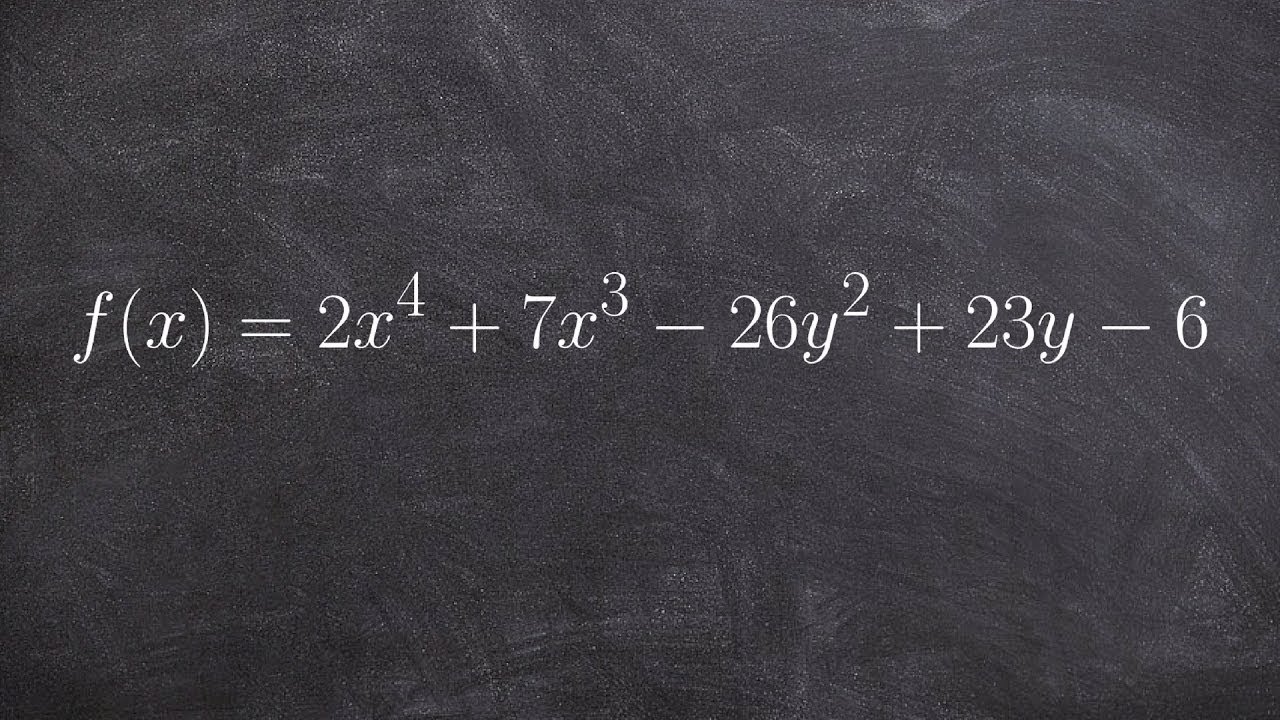 Find All the Zeros of a Polynomial To the Fourth Gegree