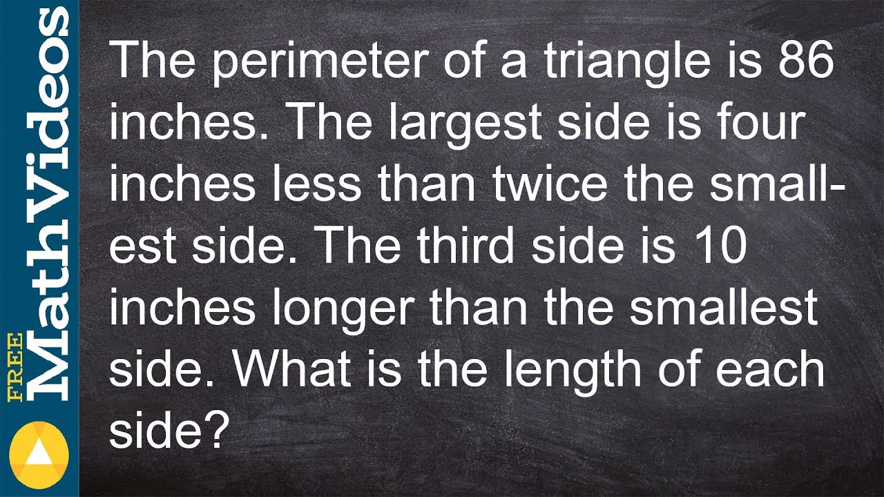 Solving word problems lengths of a triangle - Online Tutor - Free Math ...