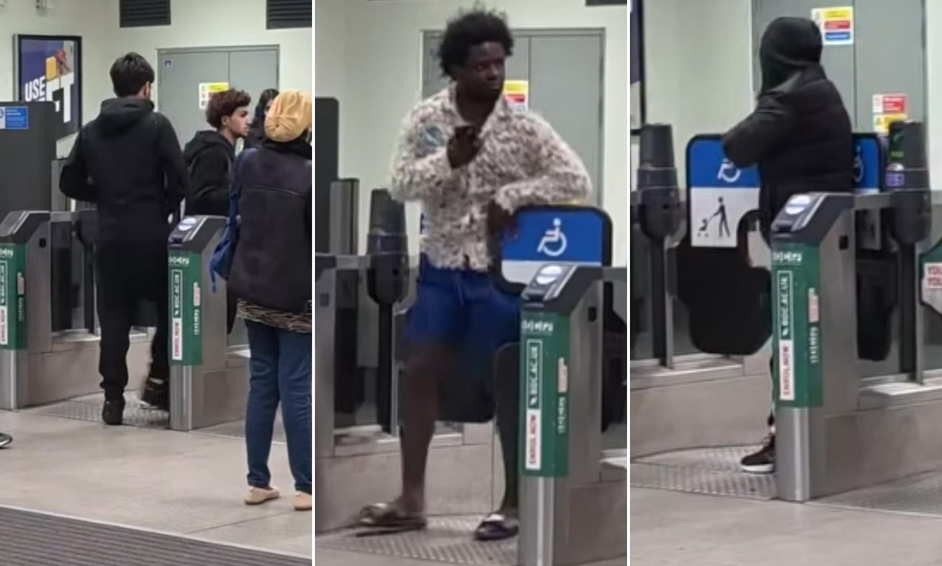 Six brazen fare dodgers push through barriers at Elizabeth line railway ...