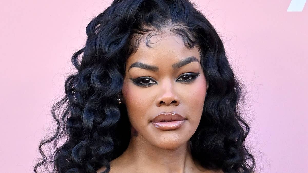 Teyana Taylor turns heads in corset dress made with coils of hair