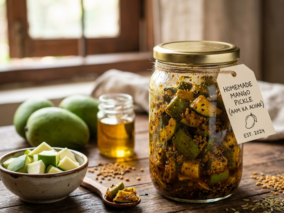 Homemade mango pickle (aam ka achar): Try this Indian-style recipe step ...
