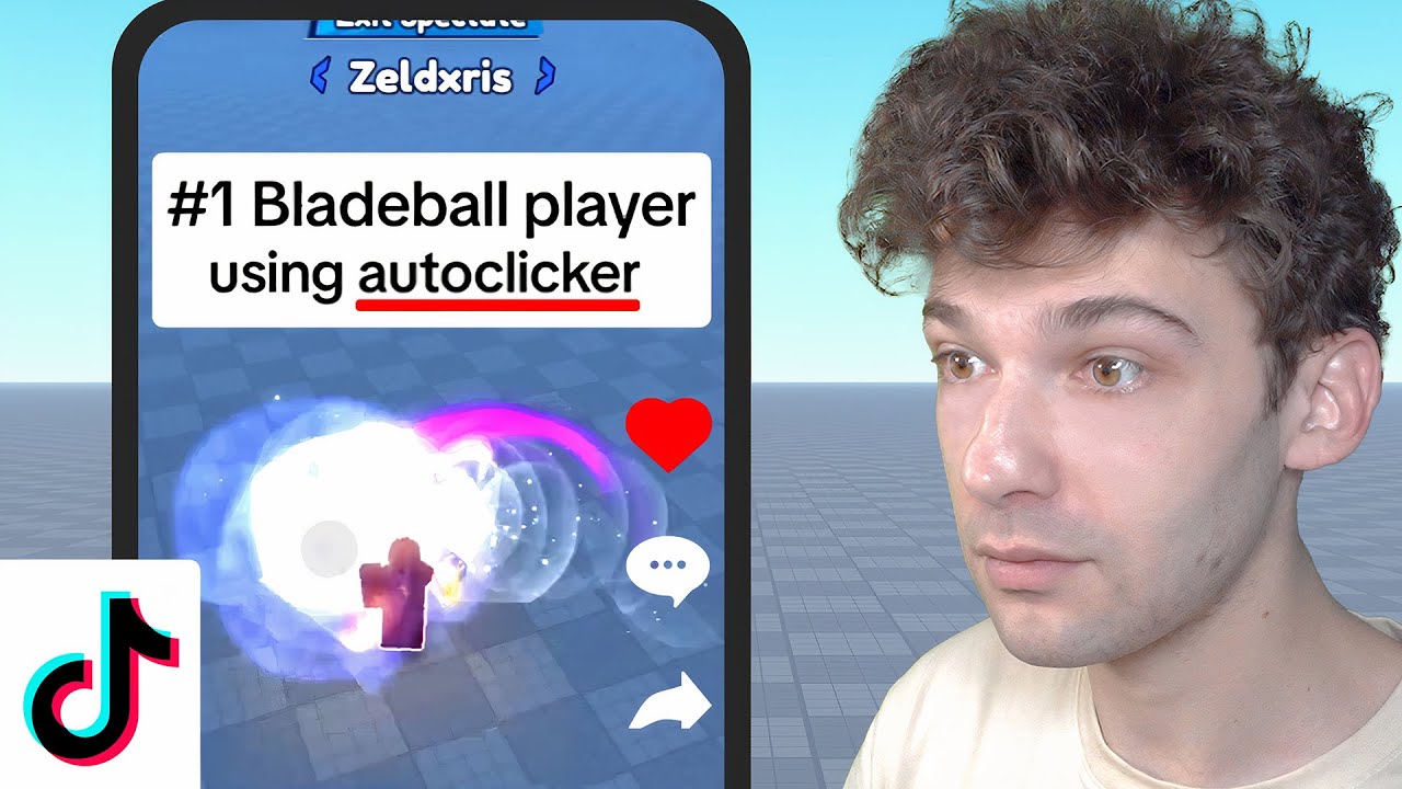 Roblox streamer reacts to viral Blade Ball TikToks online