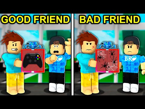 Good friend versus bad friend in Roblox Brookhaven