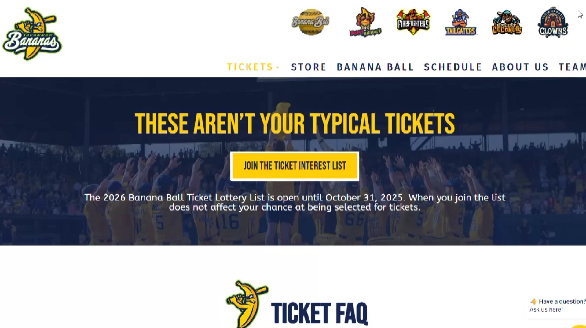 Fans warned to watch for scams when buying Savannah Bananas tickets