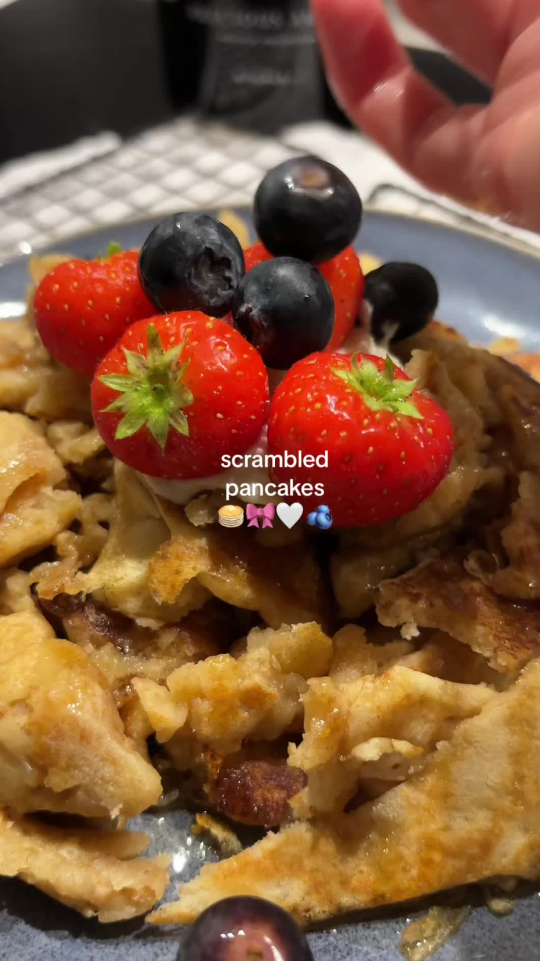 What makes scrambled pancakes so satisfying to eat