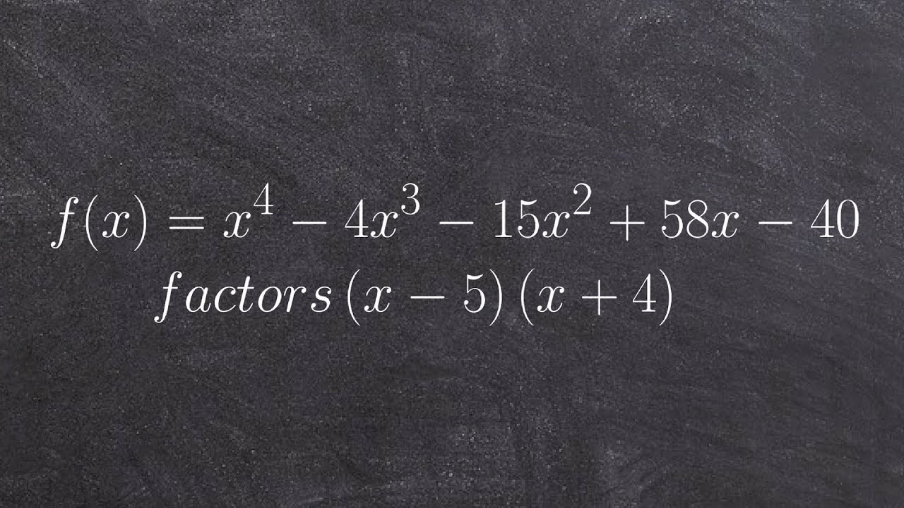 Determining factors and listing the zeros of a polynomial using ...