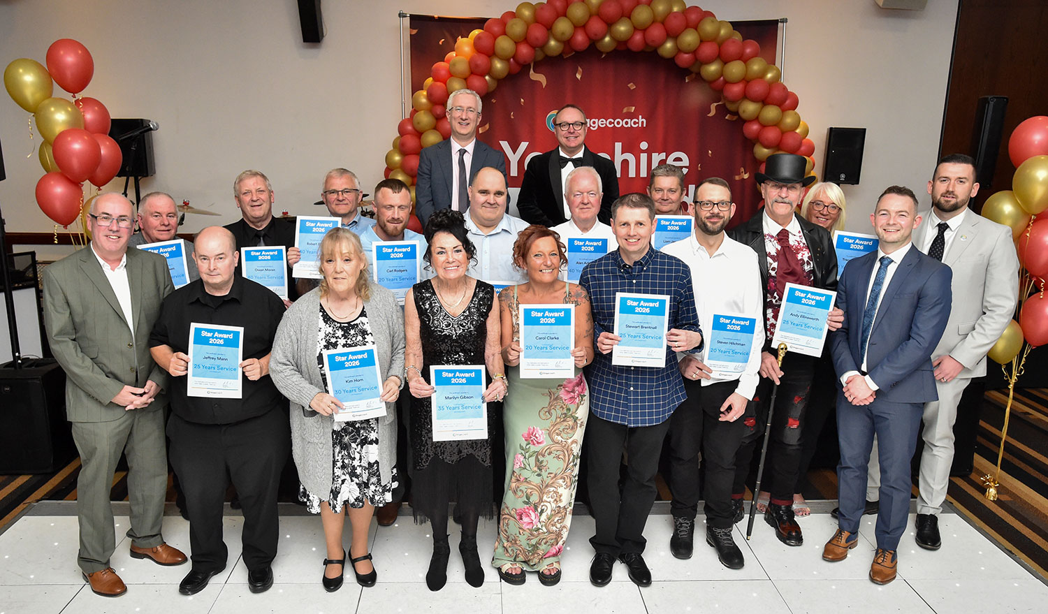 Long-serving Derbyshire bus team celebrated