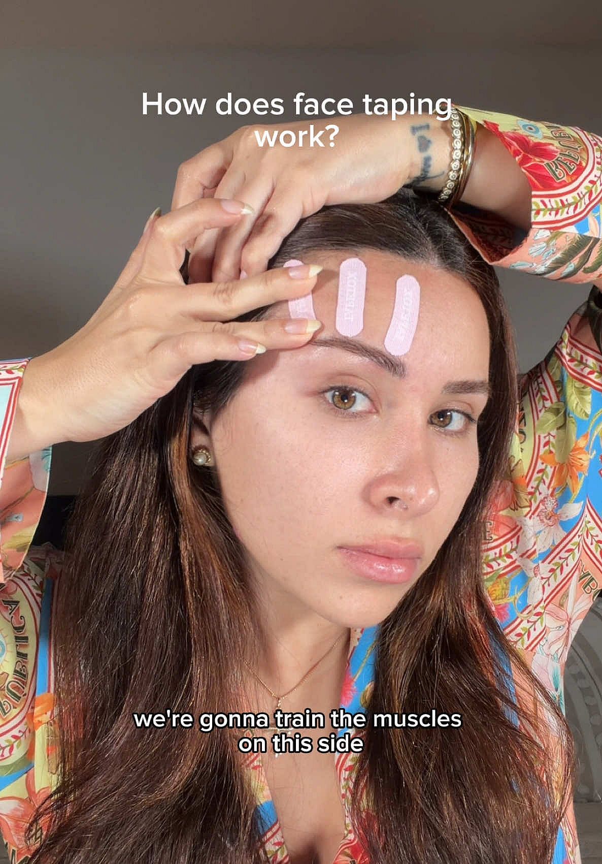How face taping works for brow lift effects