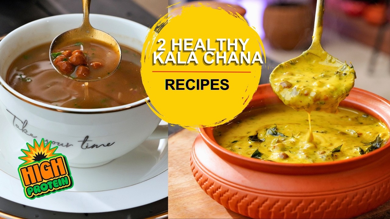 2 kala chana recipes for high protein lunch