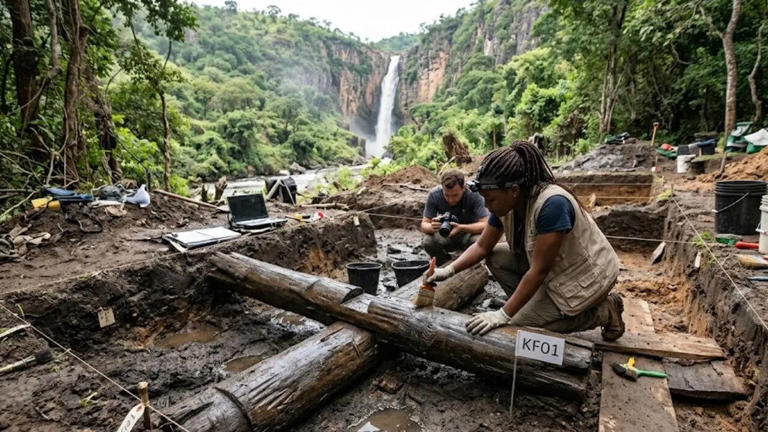 A 476,000-year-old wooden structure found in Kalambo Falls is changing ...