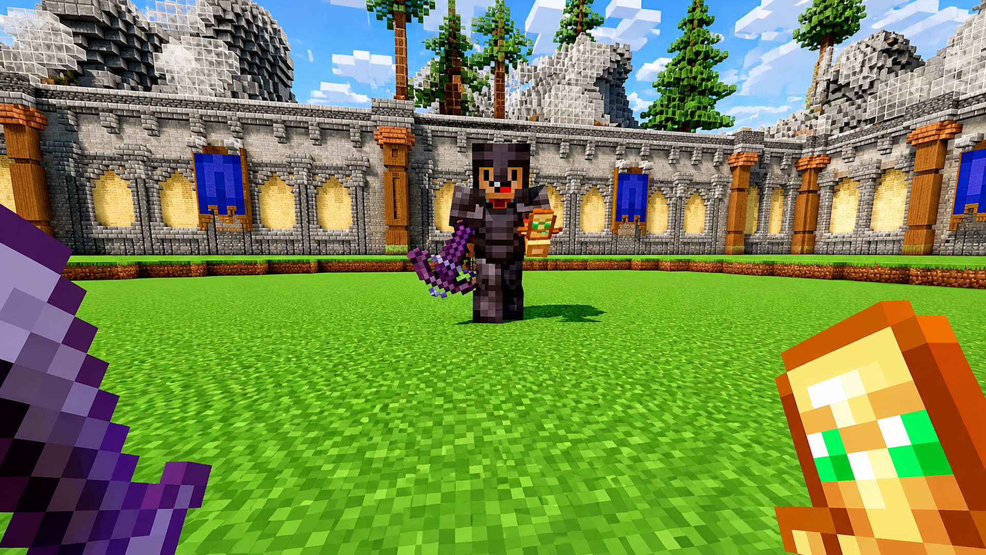 Minecraft duel challenges against various skill levels