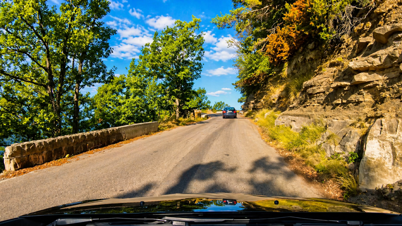 Conduite sur les routes panoramiques des Alpes françaises (4K)