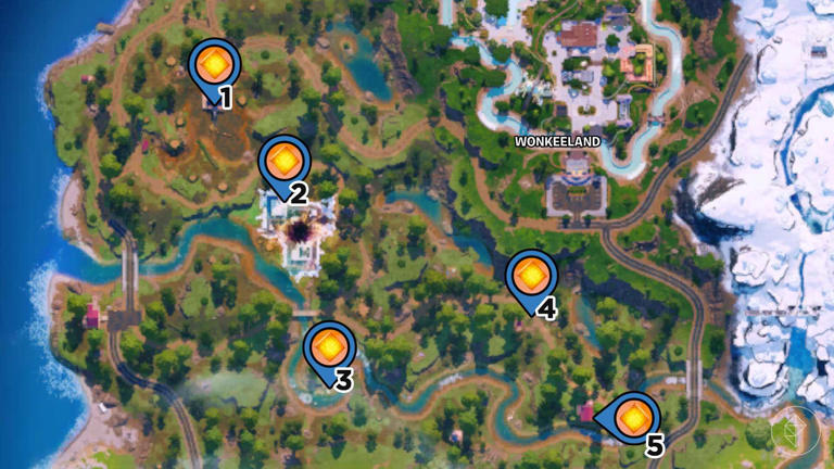 All chaos cube locations in Fortnite Chapter 7 Season 2