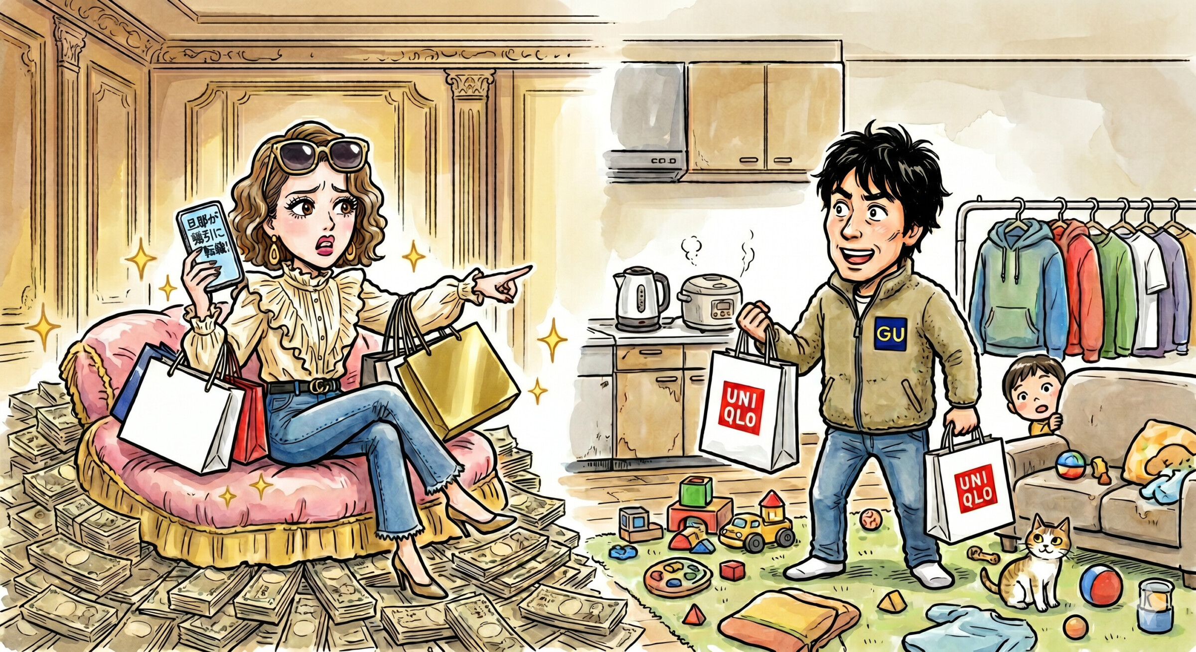 「ユニクロやGUなど安い服を着ることになってもいい」夫の減収を詐欺と憤る妻に批判続出、年収650万は貧困層なのか