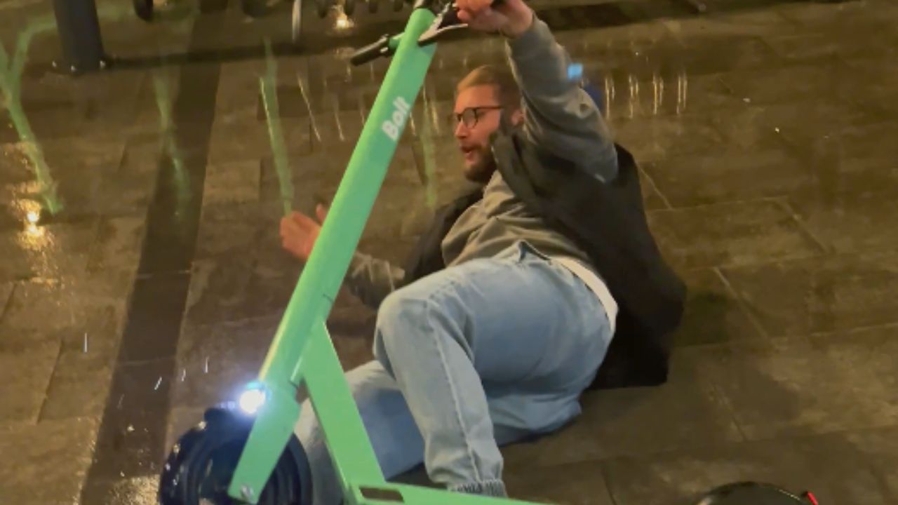 Tipsy scooter mishap teaches rider that one wrong move can lead to ...