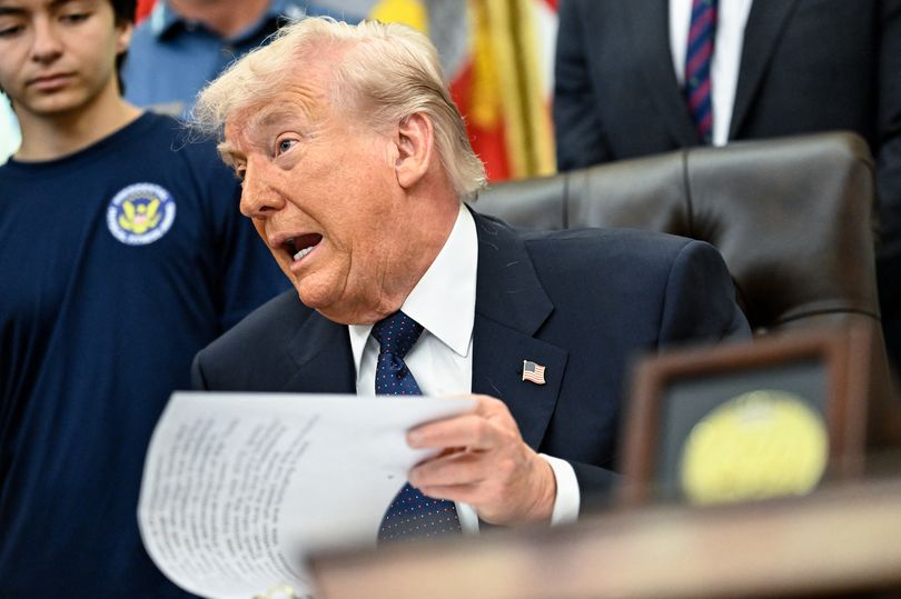 Trump shares vile cartoon of Biden administration sniffing white ...