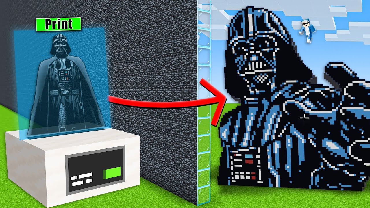 I cheated using print in Minecraft build battle
