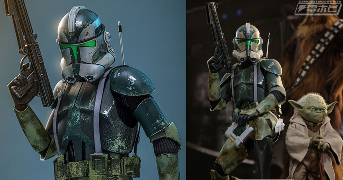 『スター・ウォーズ エピソード3／シスの復讐』コマンダー・グリーをホットトイズが1/6スケールで可動フィギュア化! ウェザリング塗装により付着 ...