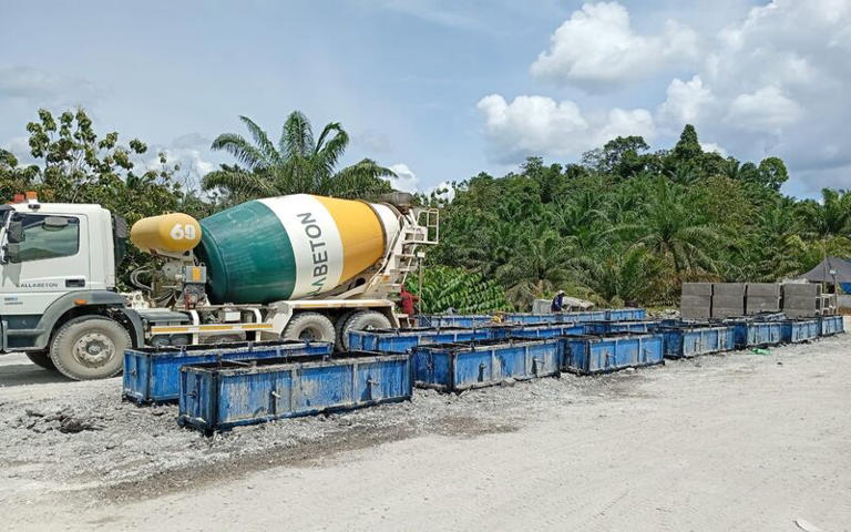 Kalla Beton garap saluran air untuk embung IKN, suplai 6.057 unit precast
