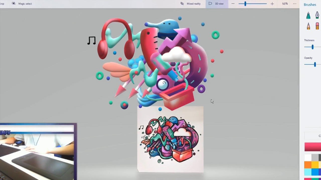 Tips And Trick How To Draw Doole In MS Paint 3D
