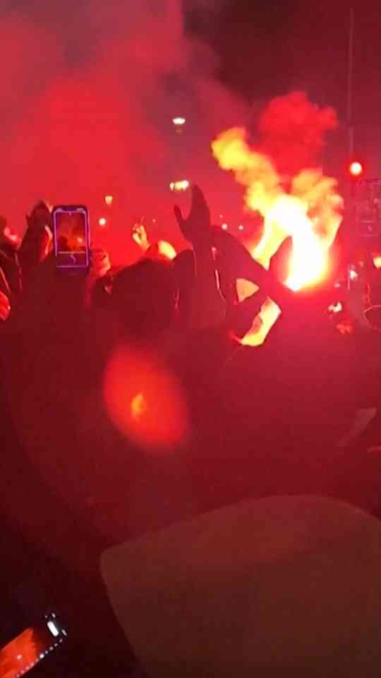 Football fans clash with police in Paris
