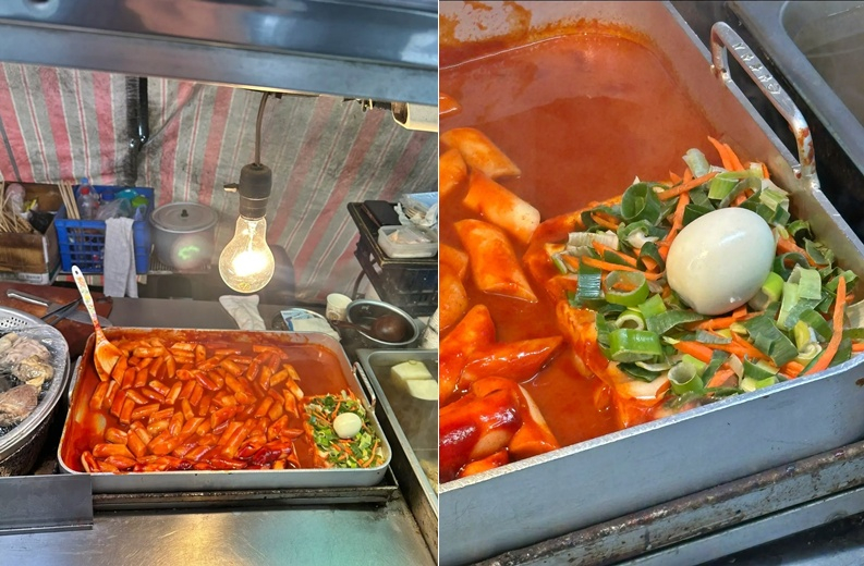 환경호르몬 떡볶이... 철판 위에 비닐봉지째 올리고 대파로 눈속임