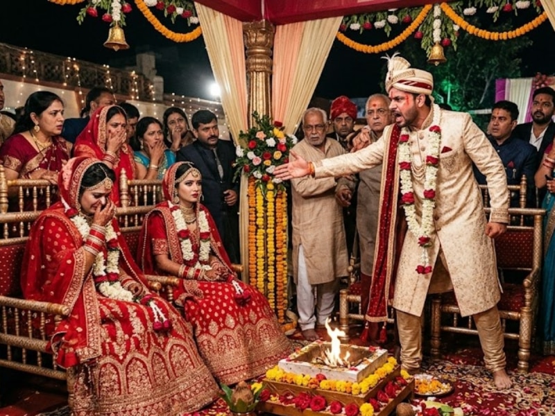 फेरे लूंगा तो एक से, दूसरी से लेना-देना नहीं... दो दुल्हन देख बिफरा ...