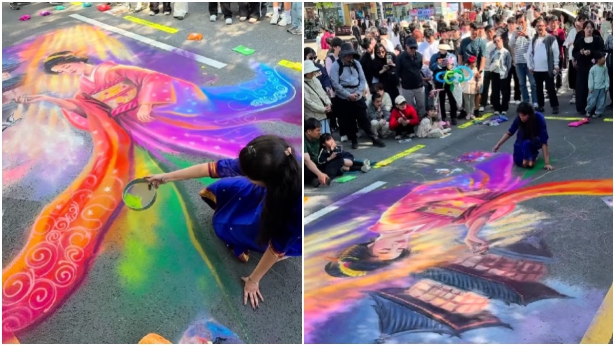 Indian artist’s 20-foot rangoli in South Korea sparks debate
