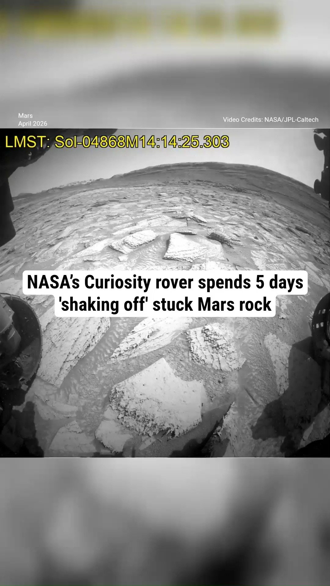 NASA’s Curiosity rover spends 5 days shaking off stuck Mars rock