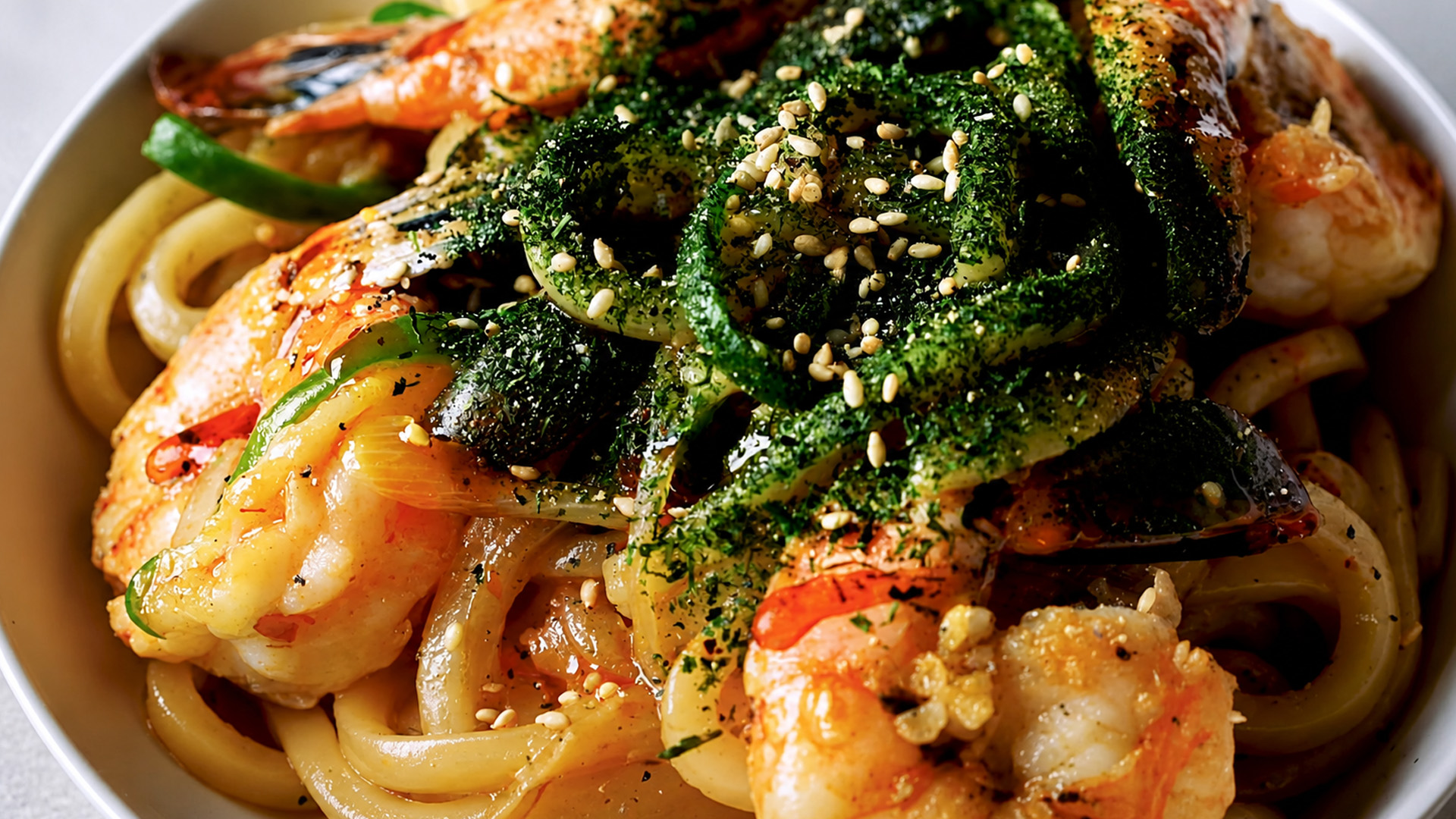 Easy homemade seafood stir fry noodles recipe