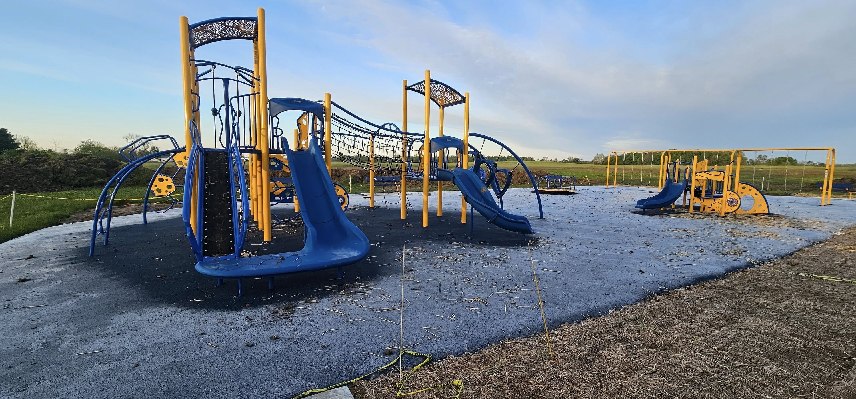 New area playground temporarily closed after being covered in mud