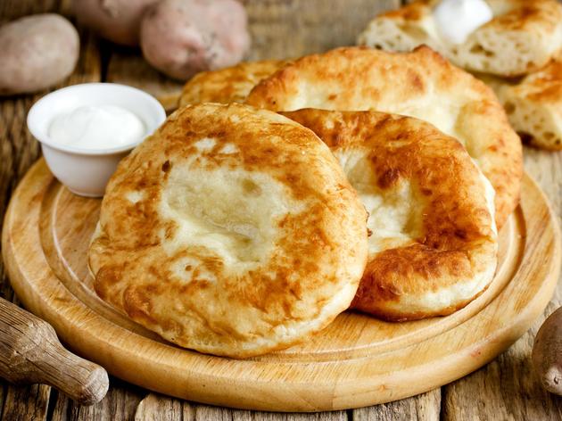 Langos aus der Heißluftfritteuse