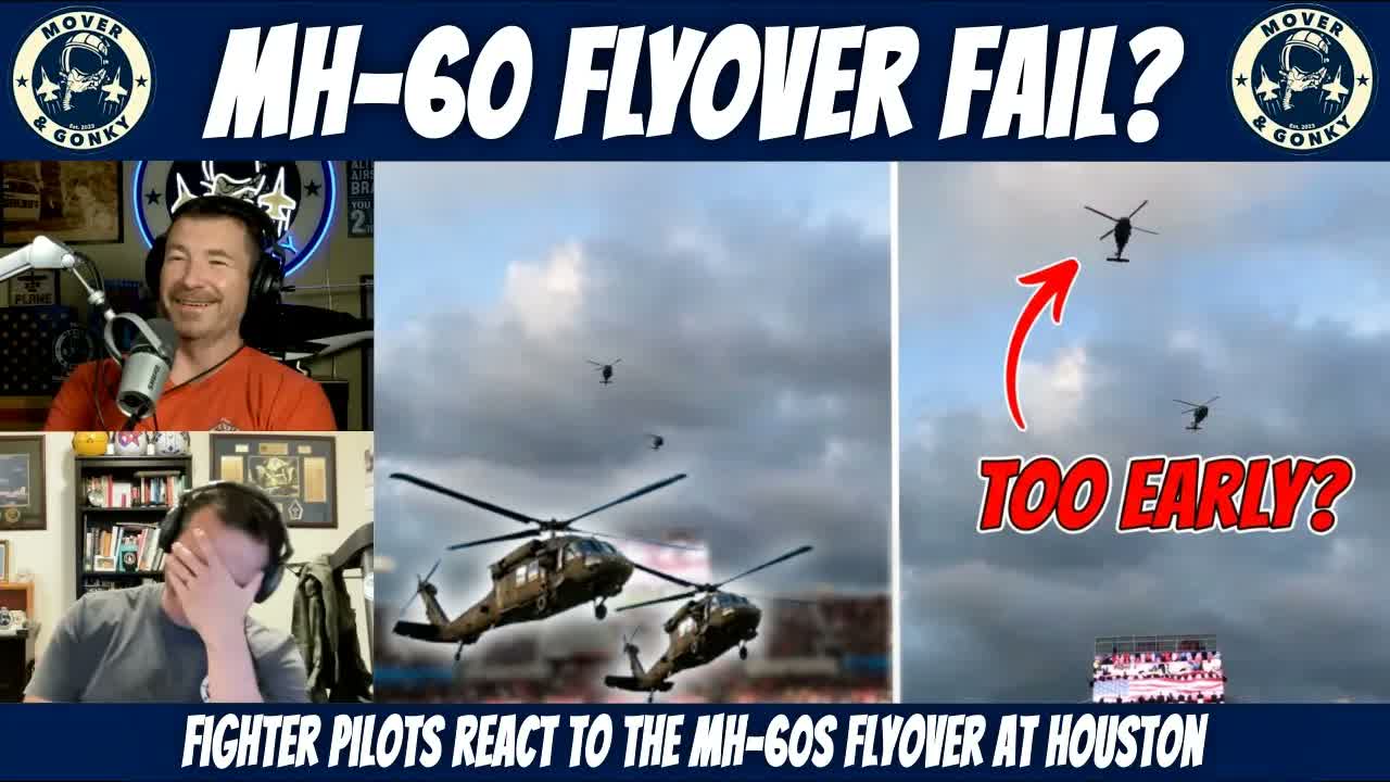 Not even close - MH-60 Seahawk flyover timing in Houston