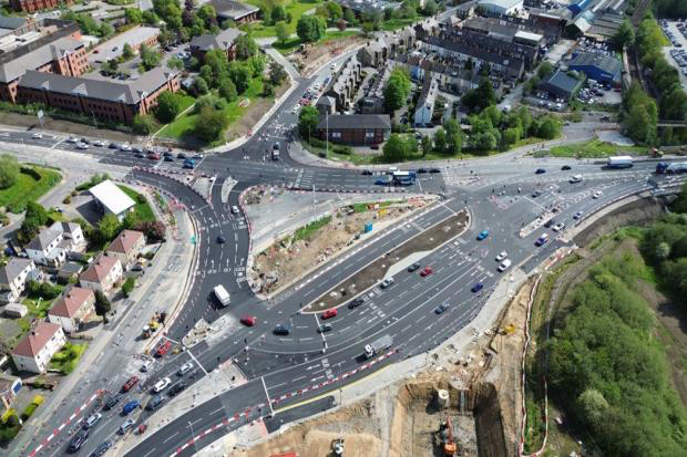 WATCH: Aerial images reveals new layout at major Bradford-Leeds junction