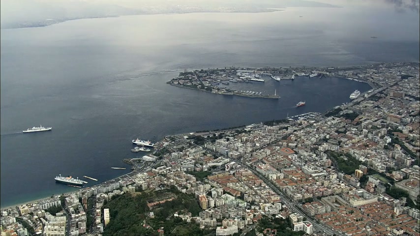 Messina, Sicily: Drone views of Duomo and bell tower