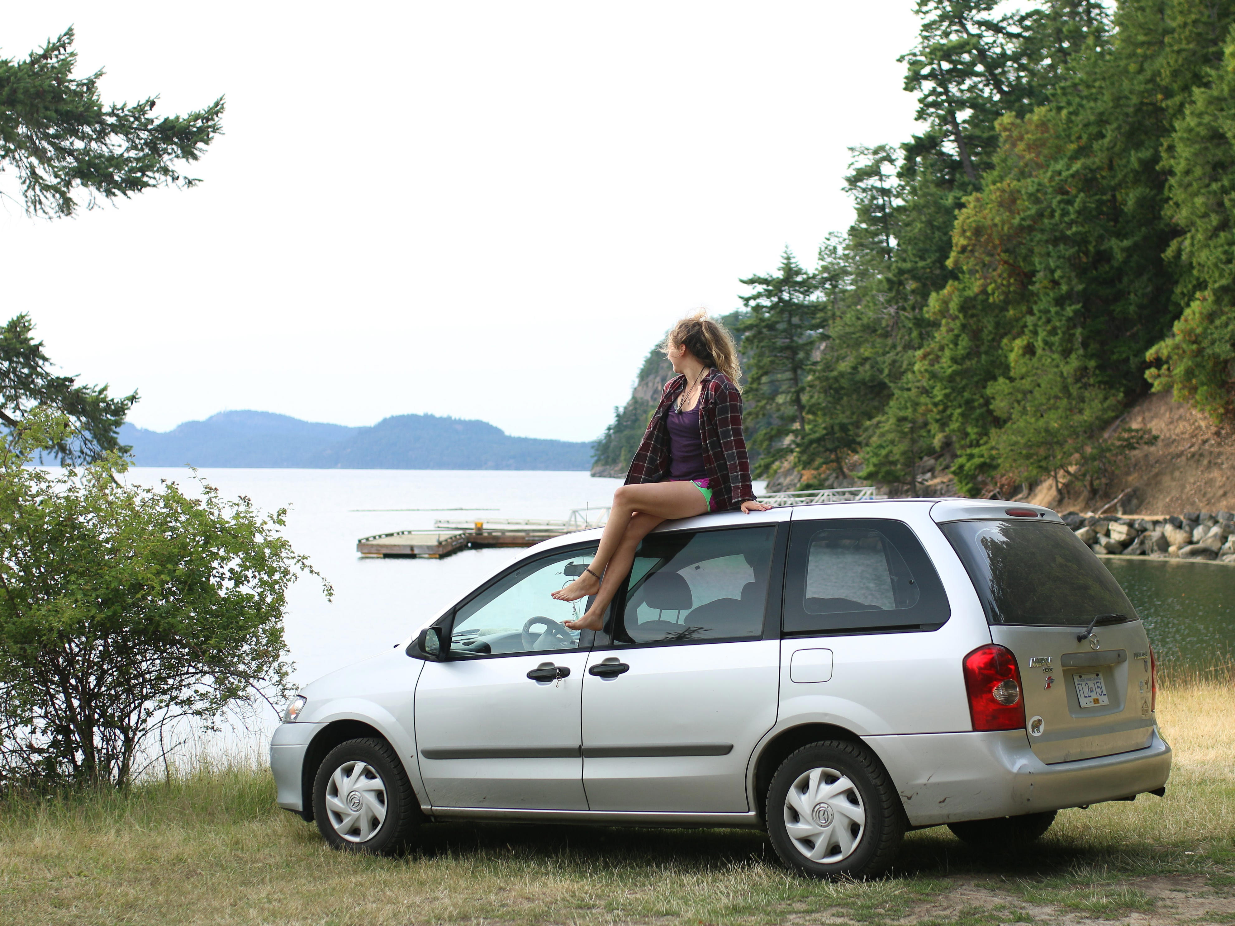I bought a cheap minivan and lived out of it while getting my college ...