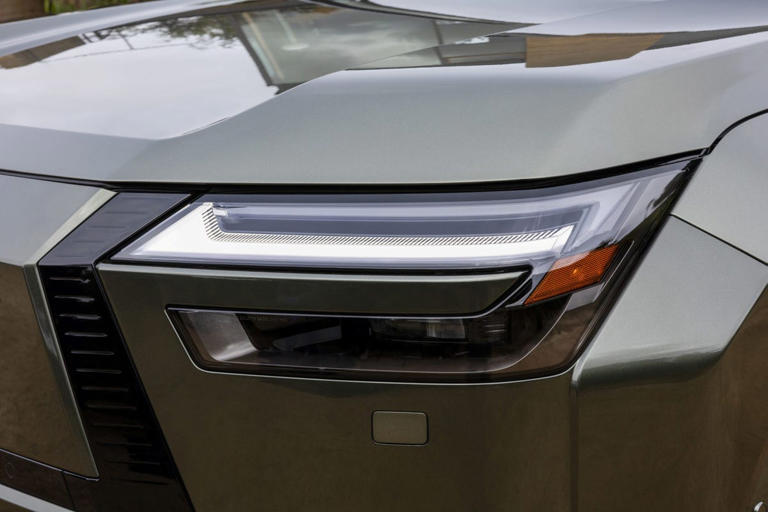 2027 Lexus TZ exterior photos: This angular three-row EV SUV has style