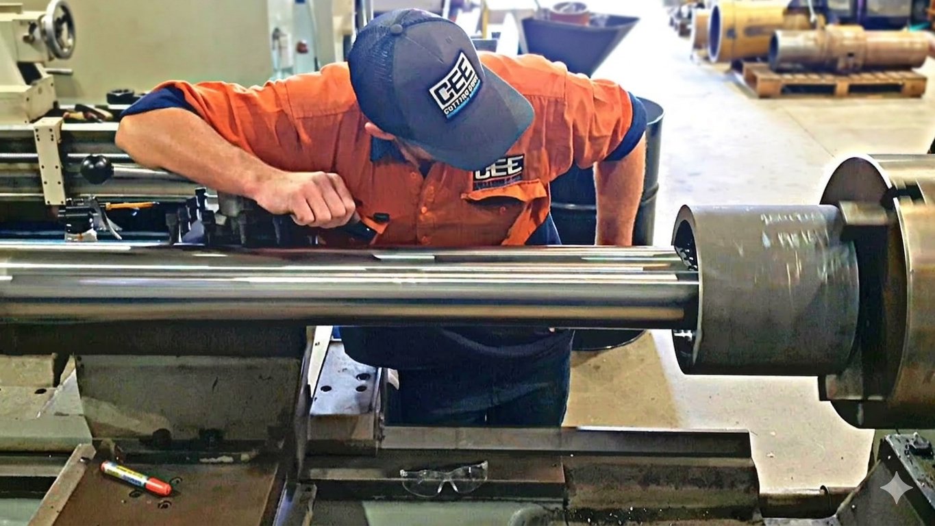 Testing a shop-made big boring bar