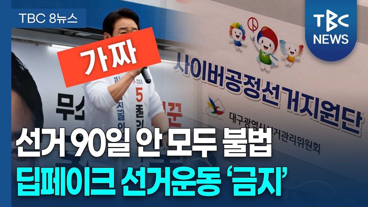AI 활용 선거 홍보물 봇물…“선거법 위반 주의해야”ㅣTBC뉴스